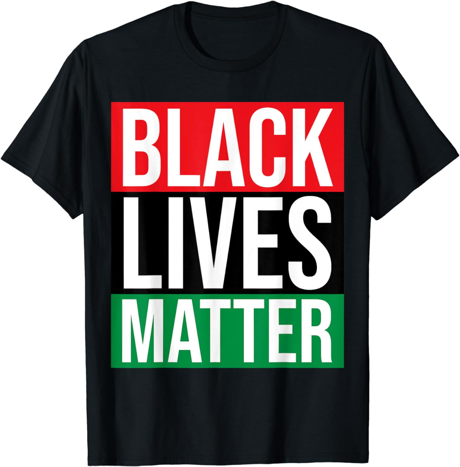 BLM with Pan-African Flag Colors T-Shirt - Walmart.com