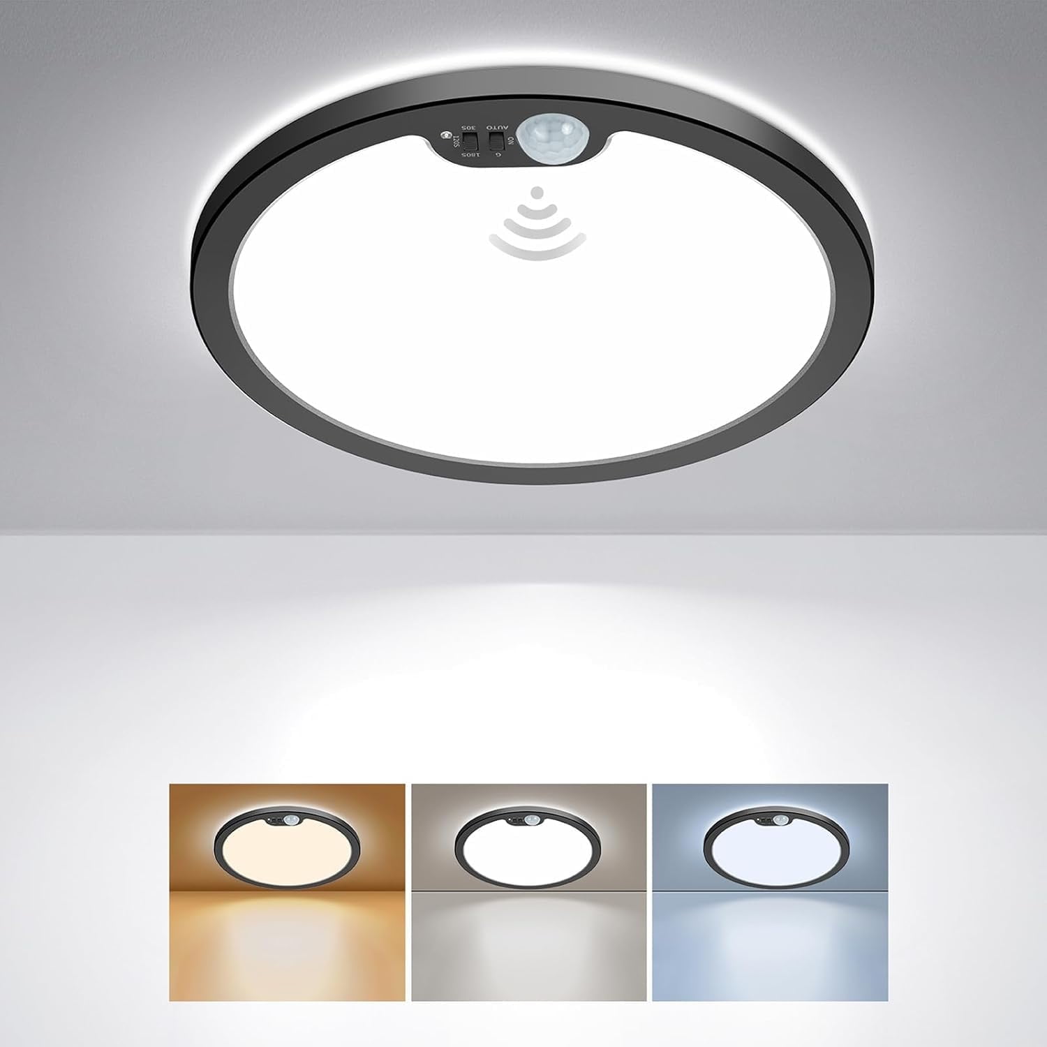 BLNAN 8.7'' Motion Sensor Ceiling Light Wired,3000K/4000K/5000K ...