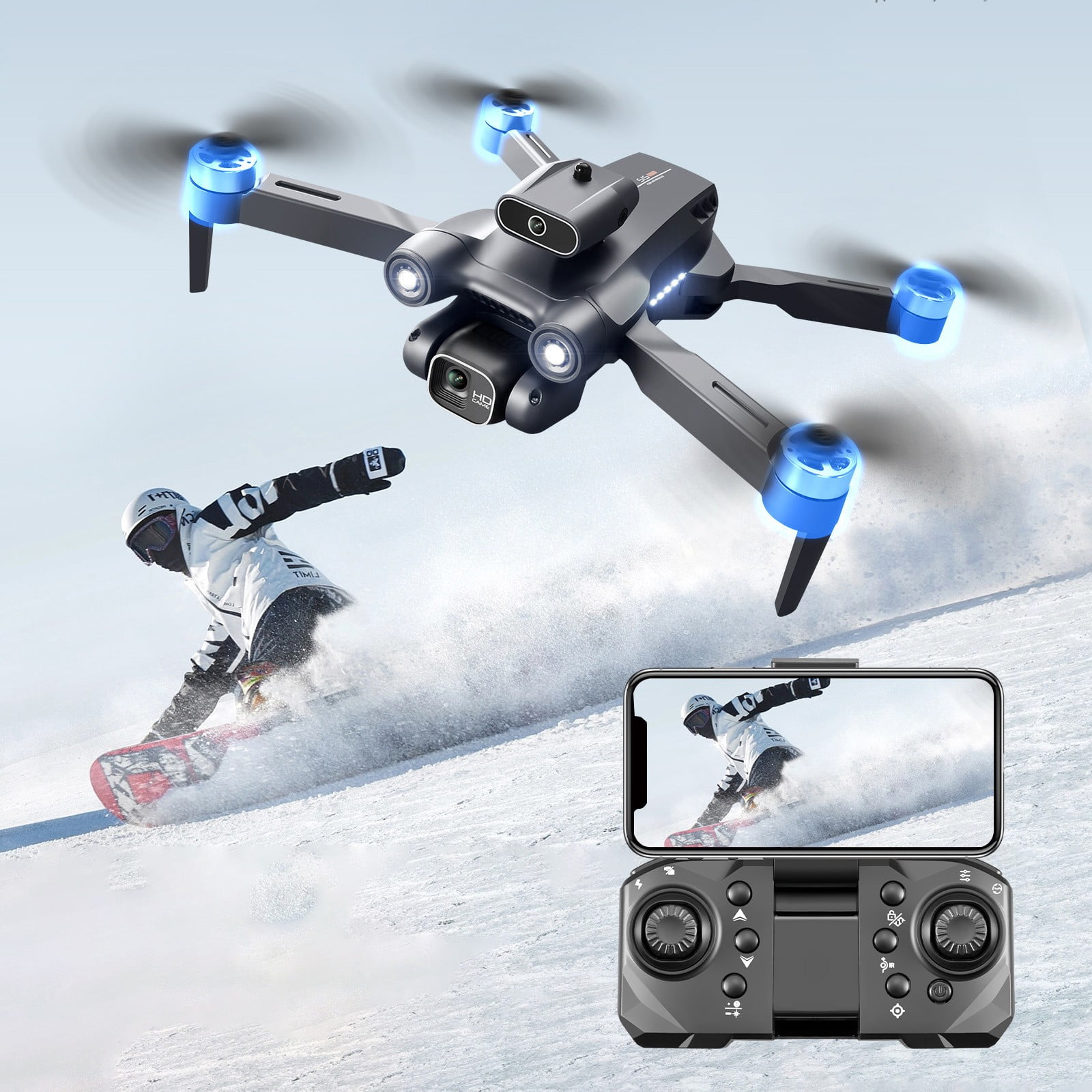 BLNVKOP 2.4G WIFI FPV Drone With 4K Camera For Adults, RC Quadcopter ...