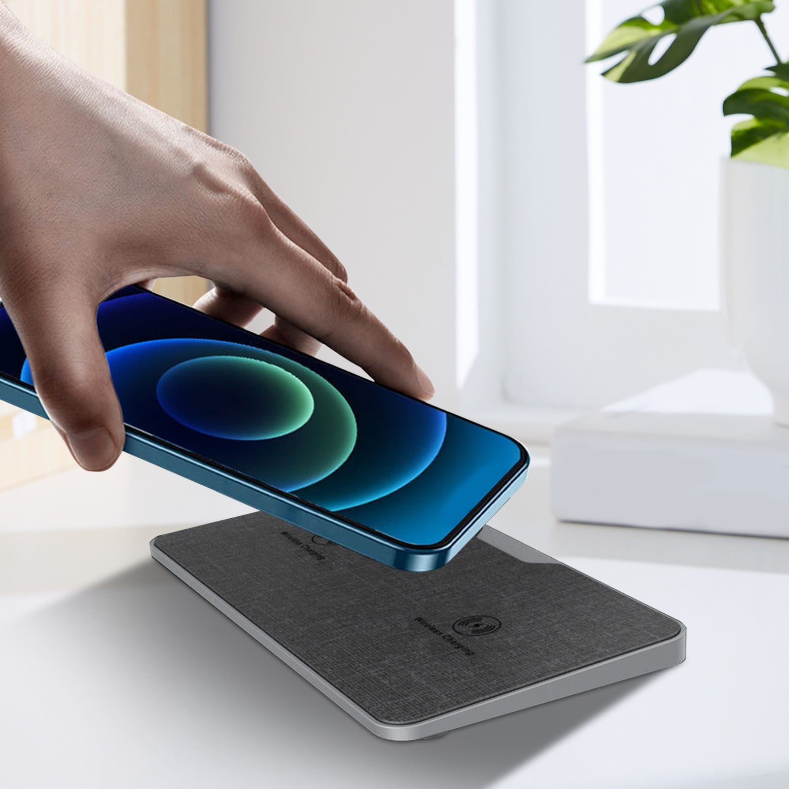 BLNVKOP 2-in-1 Wireless Charger 15W Fast Charging Portable Magnetic ...