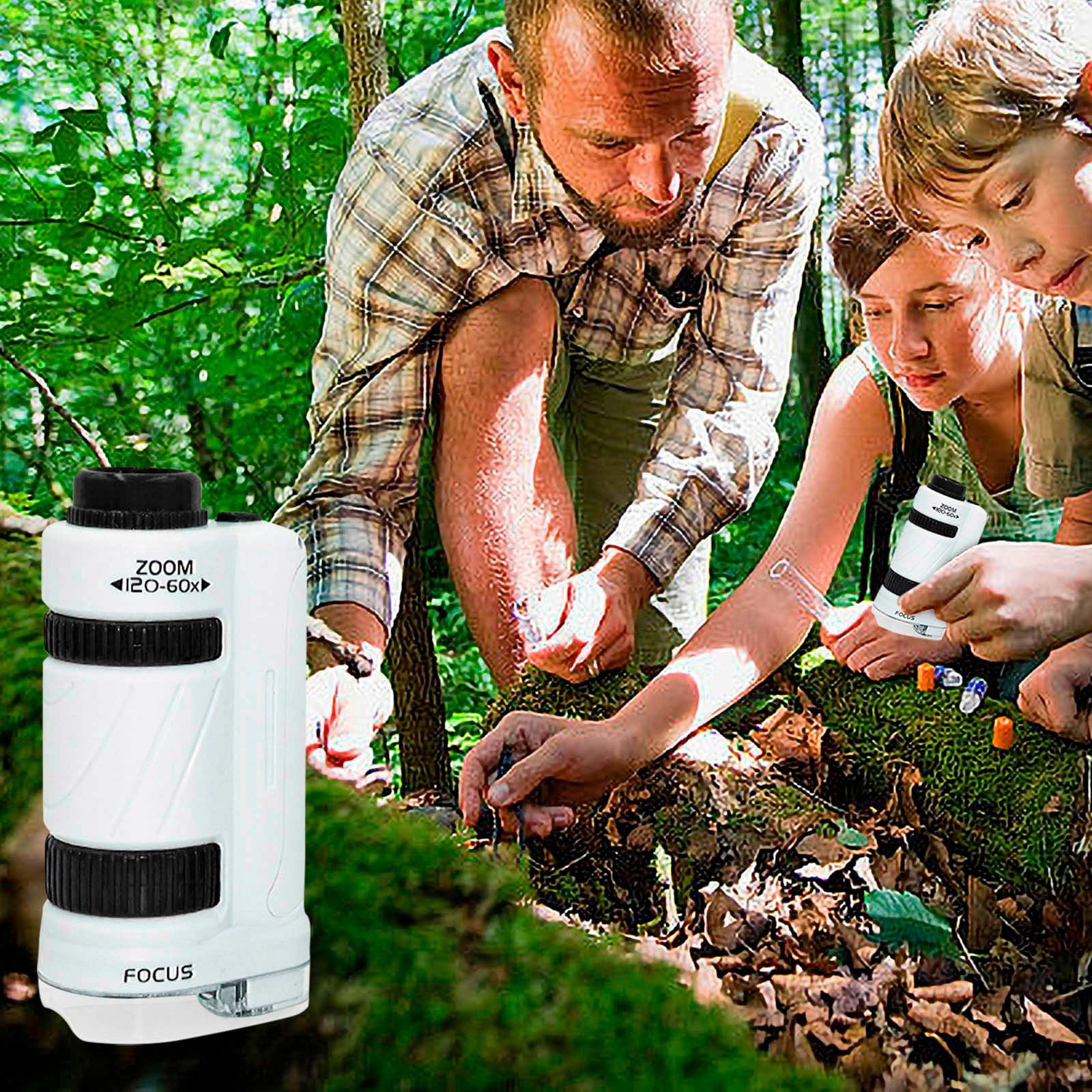 BLNVKOP 200x Children's Portable Microscope Outdoor Handheld Primary ...