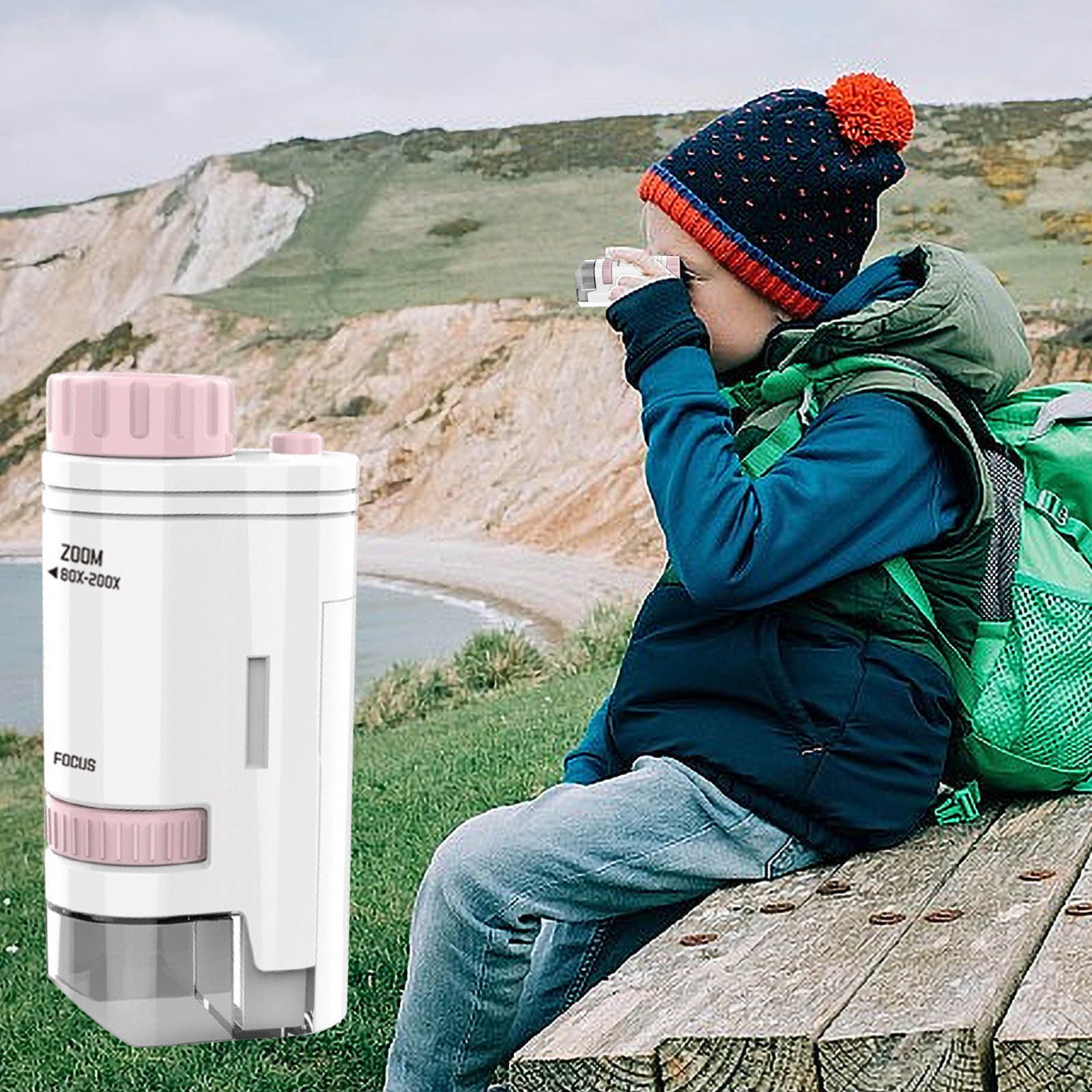 BLNVKOP 200x Children's Portable Microscope Outdoor Handheld Primary ...