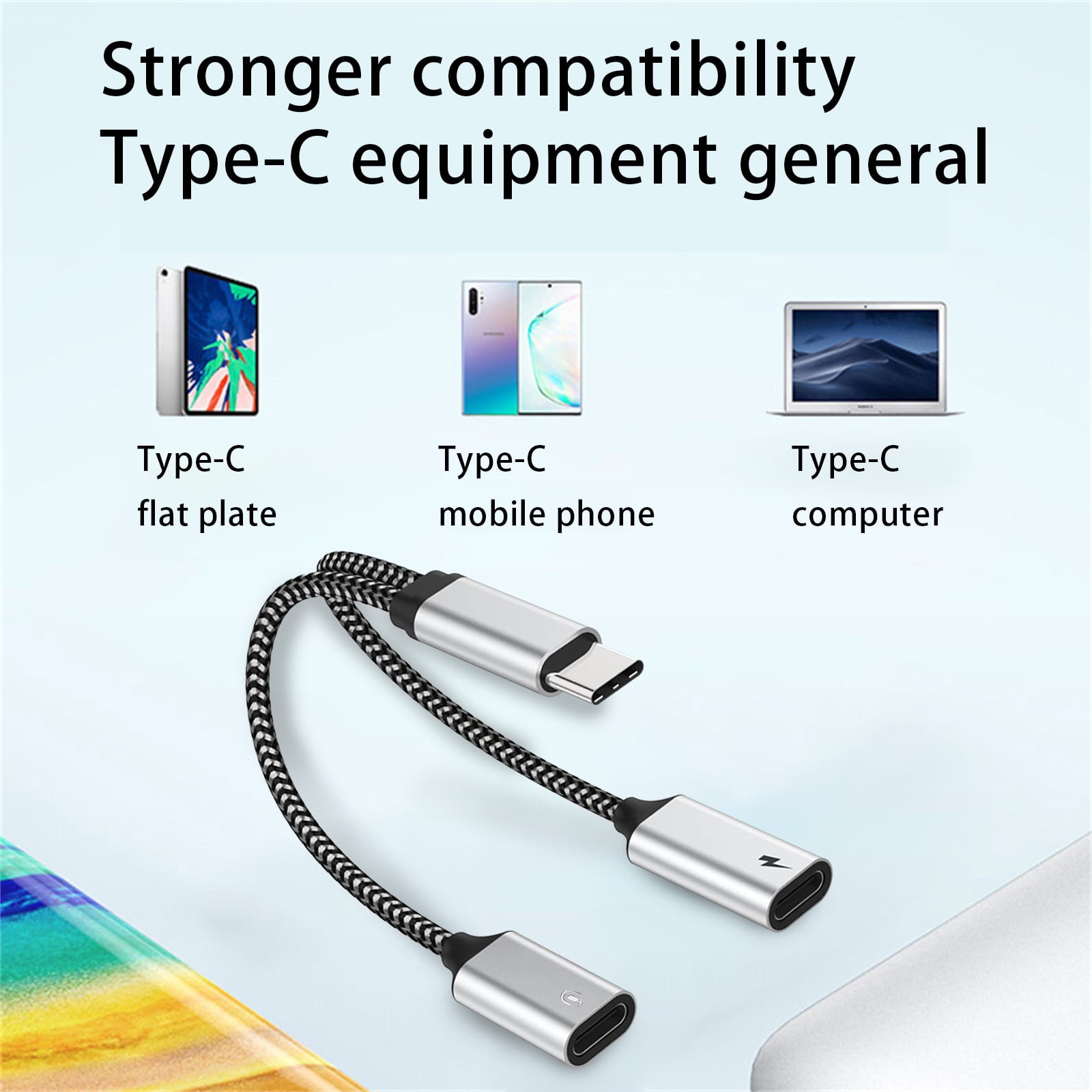 BLNVKOP 60W Fast Charging Type-C Splitter Headphone Adapter And USB-C ...