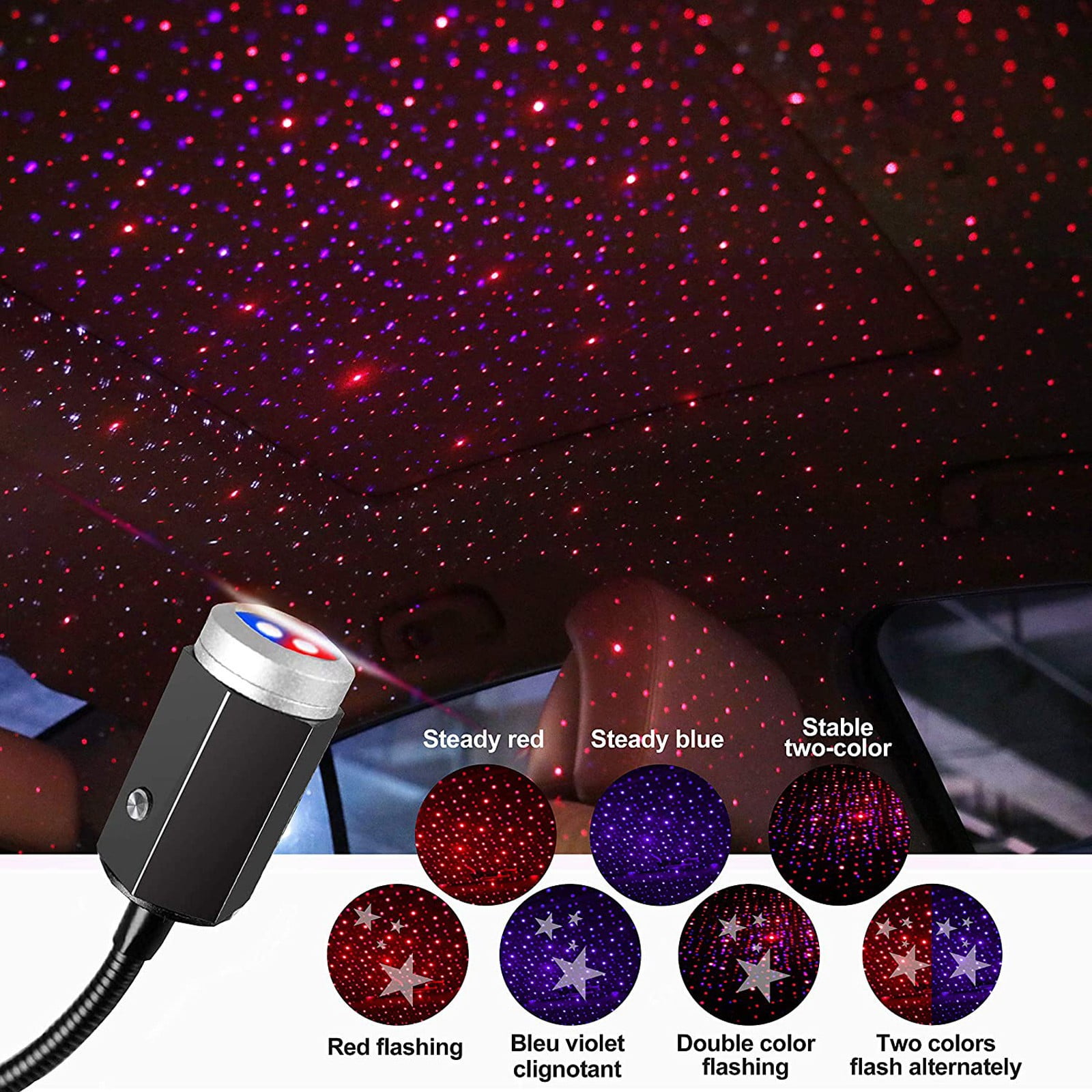 BLNVKOP Auto LED Roof Light LED Star Roof Projector Light Romantic ...