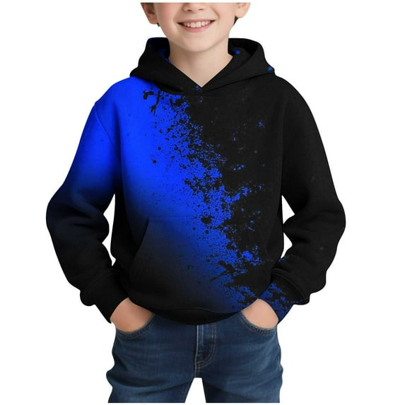 BLNVKOP Boy's Children's Printed Color Long Sleeved Casual Sports ...