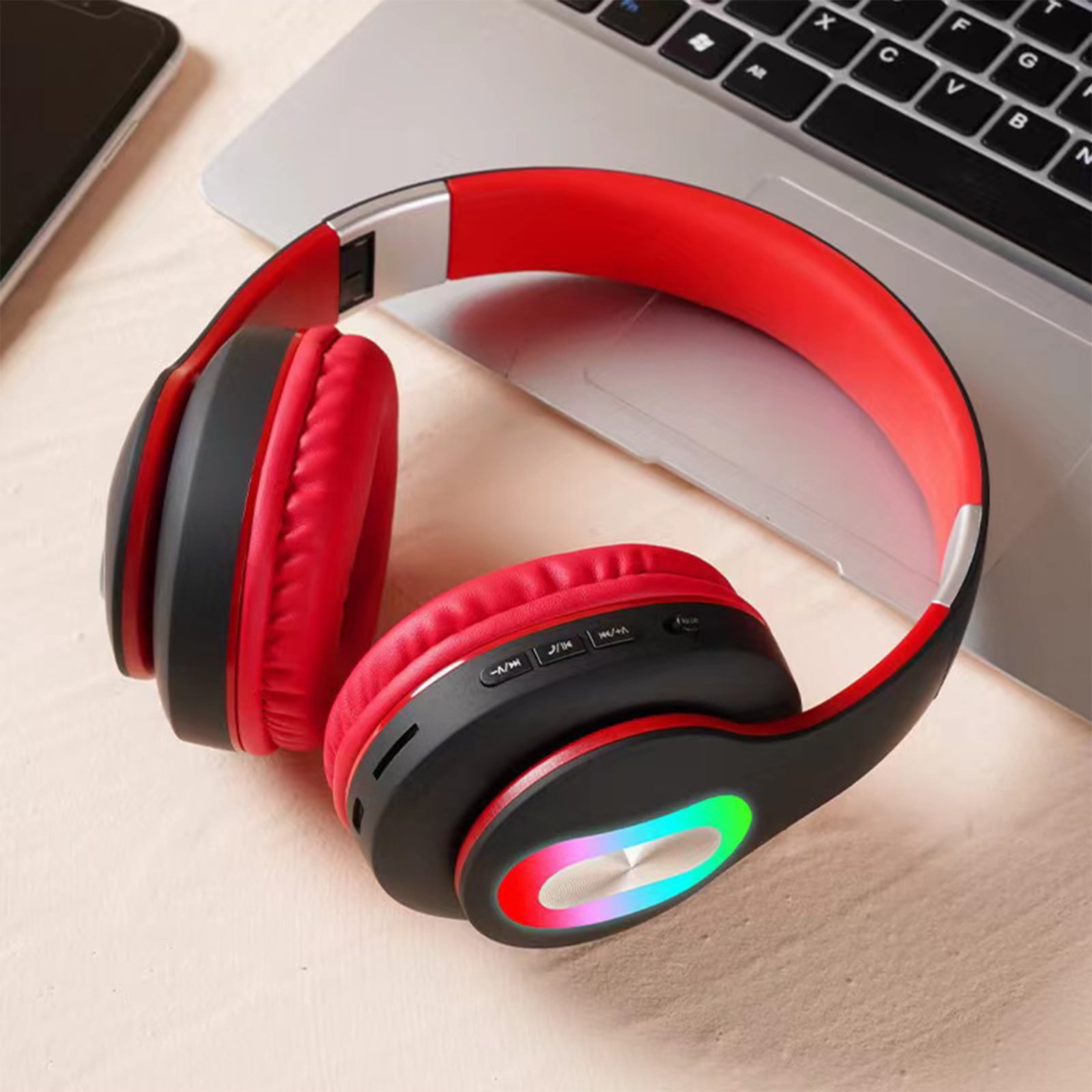 BLNVKOP Clearance 5.1 Subwoofer Live Head-Mounted Wireless Headphones ...