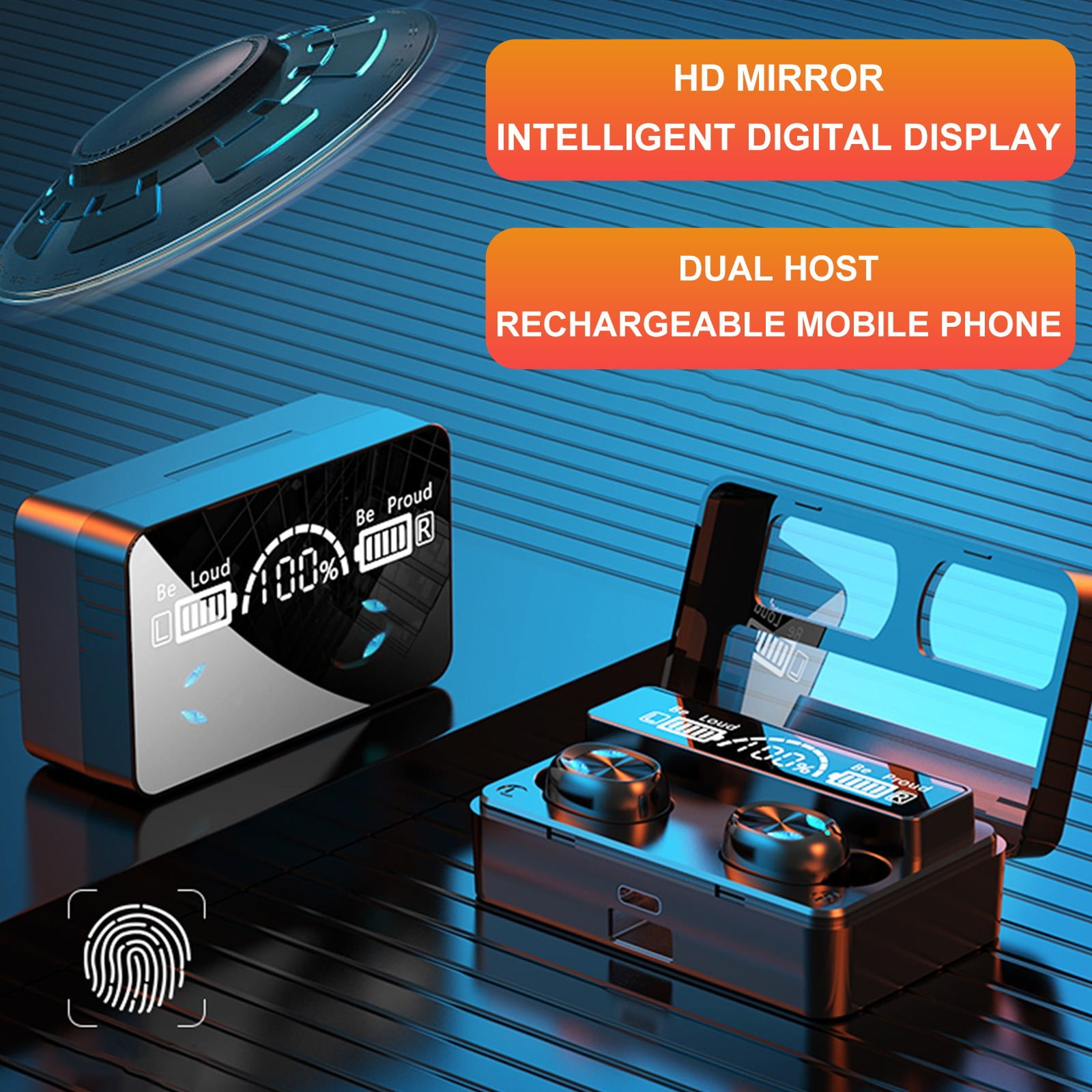 BLNVKOP Digital Display New Wireless Headset HIFI Sound Quality In-ear ...