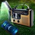 BLNVKOP Emergency Radio Hand Crank, AM/FM/SW/BT Radio,Portable Battery ...