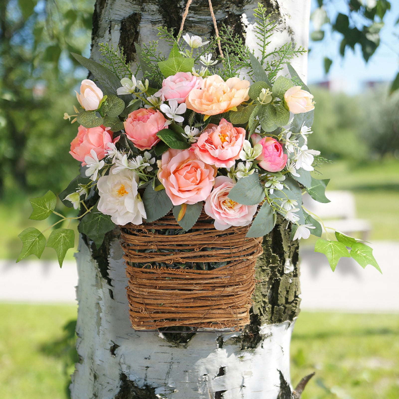 BLNVKOP Fake Flowers Spring Flowers Flower Baskets Simulated Flowers ...