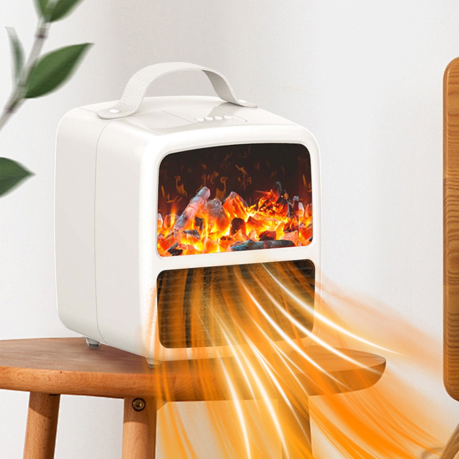 BLNVKOP Fireplace Heater 1500W Portable Small Fireplace With Realistic ...