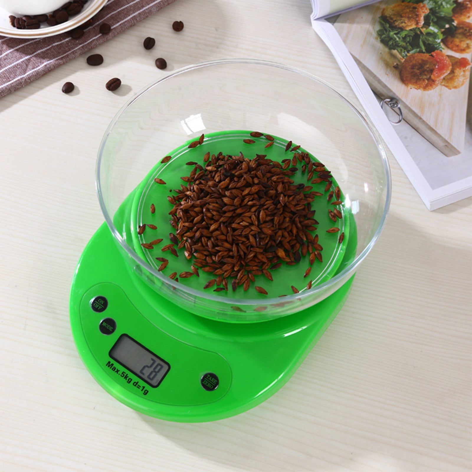 BLNVKOP Food Kitchen Bowl Scale, Digital Ounces And Grams For Cooking ...
