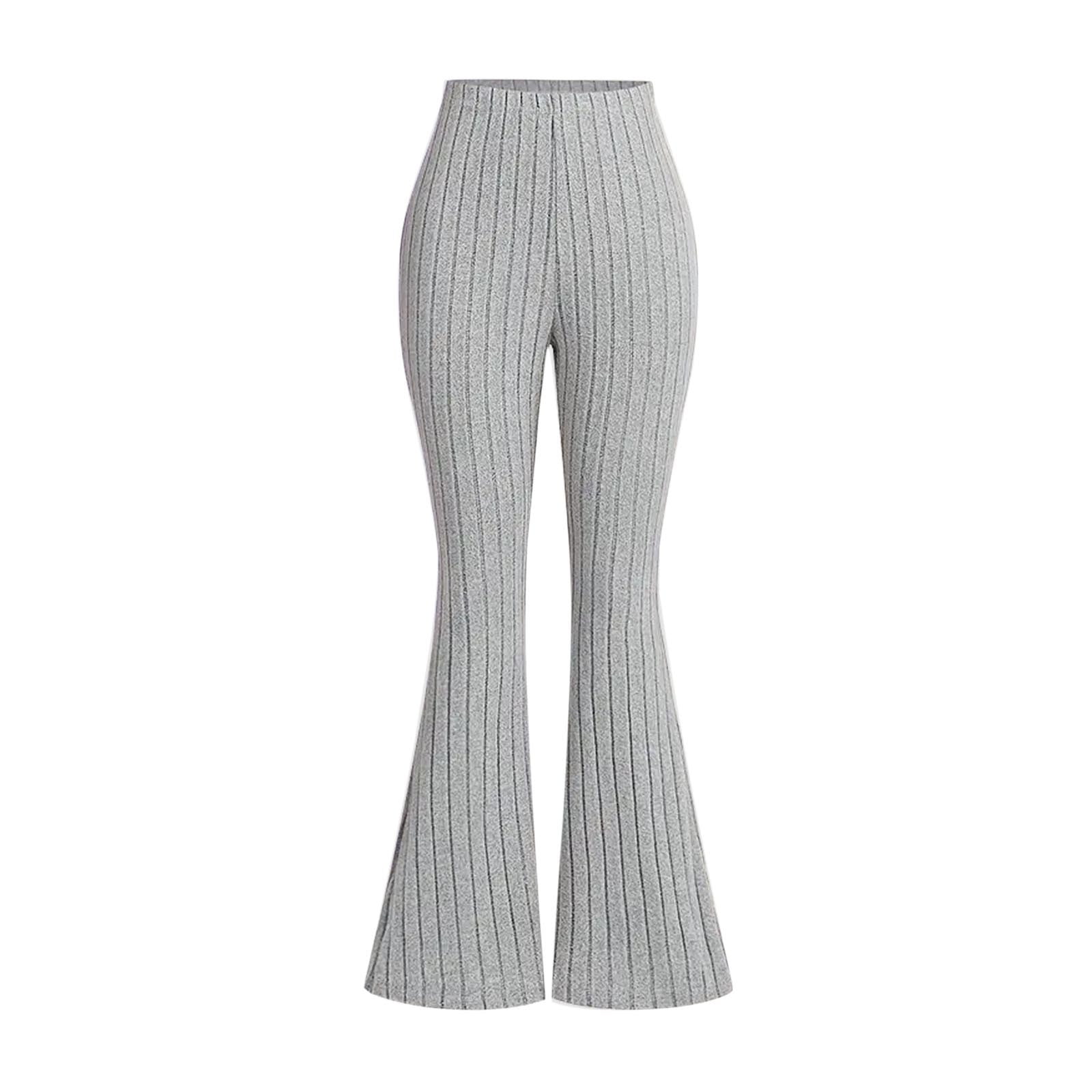 BLNVKOP Girls Flare Leggings Pants Ribbed Kids Bell Bottoms Solid Color ...