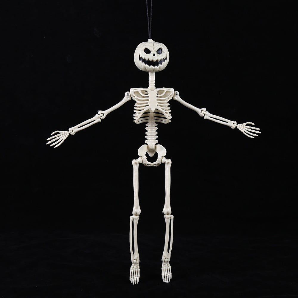 BLNVKOP Halloween horror skeleton decoration Posable Halloween Skeleton ...