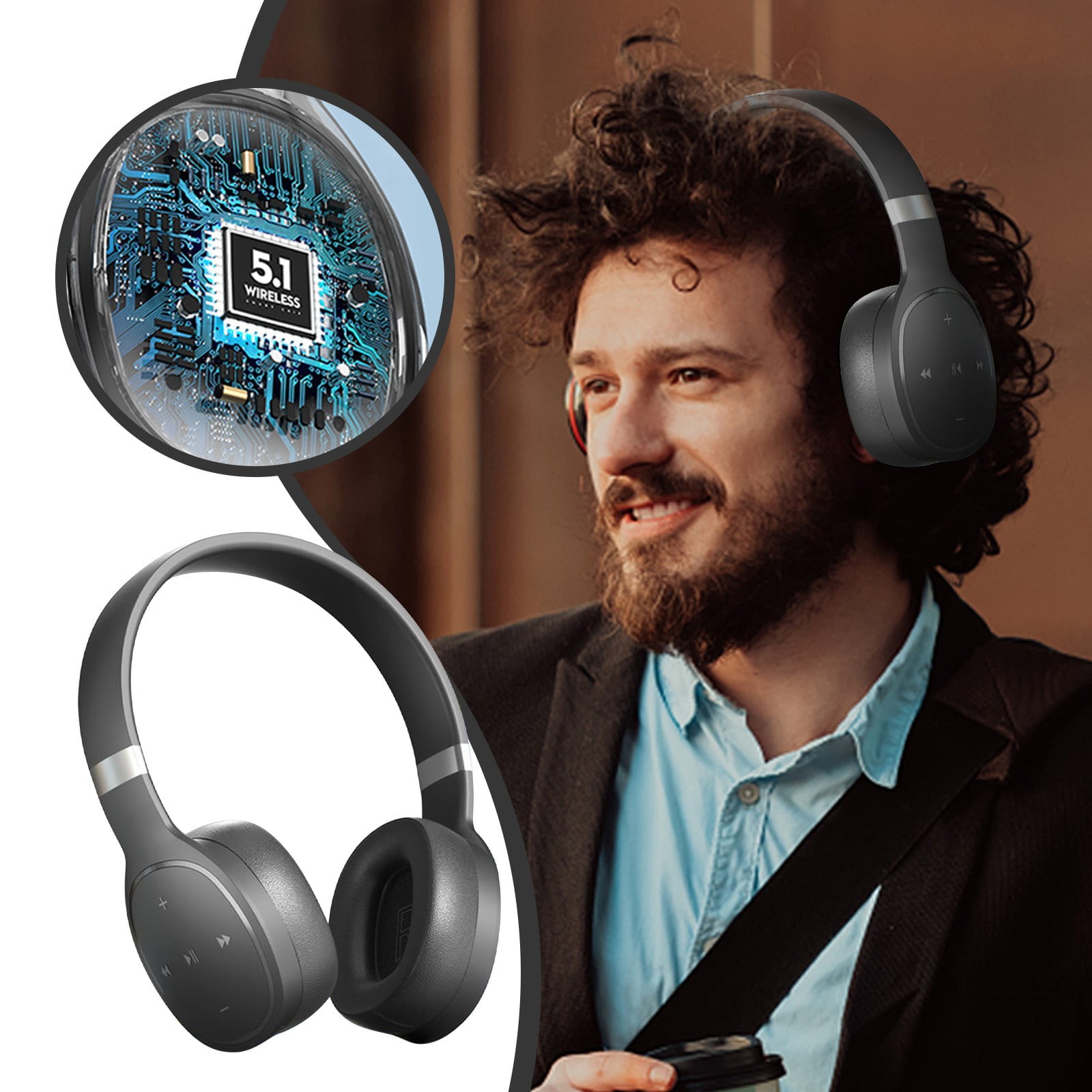 BLNVKOP Headset Esports Headset With Low Latency, Comfortable To Wear ...