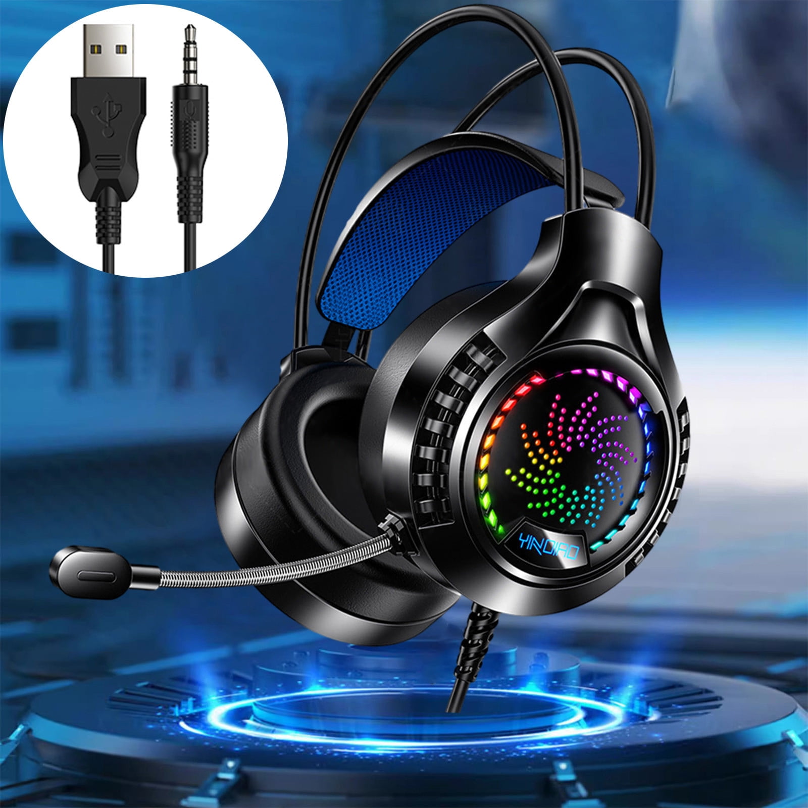 BLNVKOP Headworn Computer Gaming Earphones, Wired Earphones ...