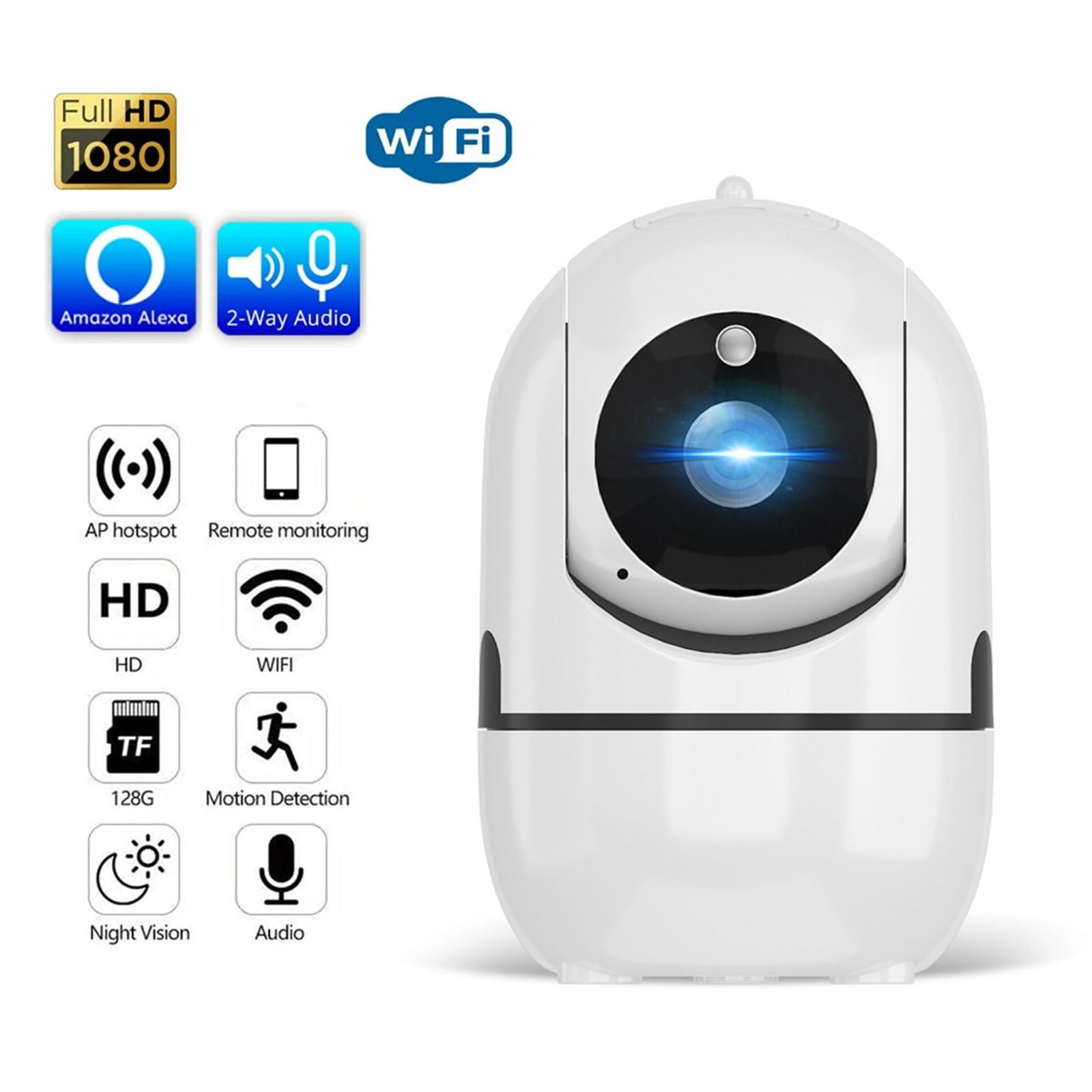 BLNVKOP Home Wireless Remote Surveillance Camera 2 Million Panoramic ...