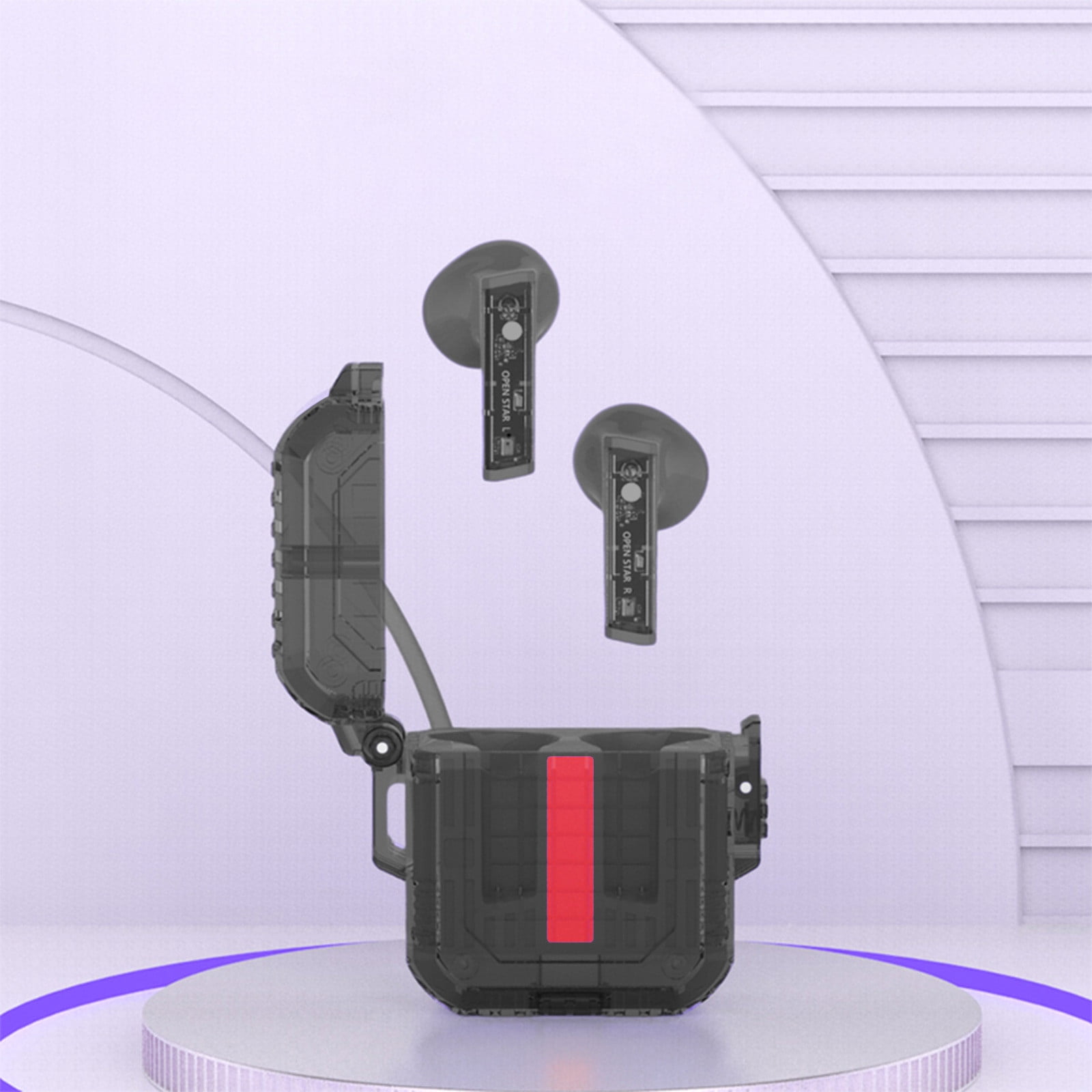 BLNVKOP Hot Sale Wireless Earbuds 5.3 Half In Ear Light-Weight Headphones Built-in Microphone ...