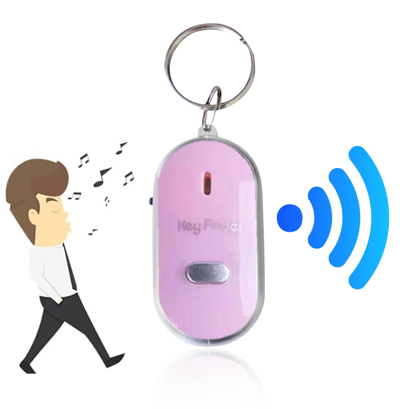 BLNVKOP Keychain LED Light Torch Remote Sound Control Lost Key Finder ...
