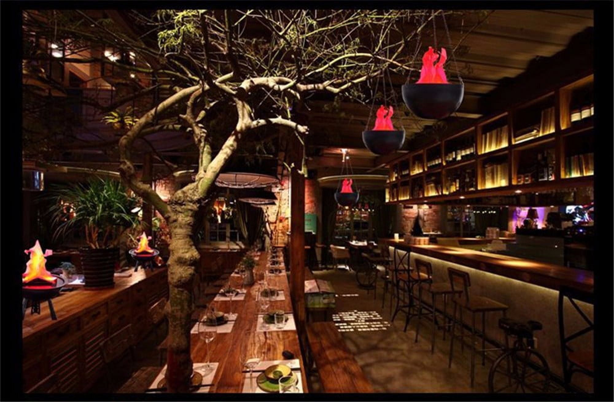 BLNVKOP LED Flame Fire Light Effect Simulated Nature Brazier Lamp ...