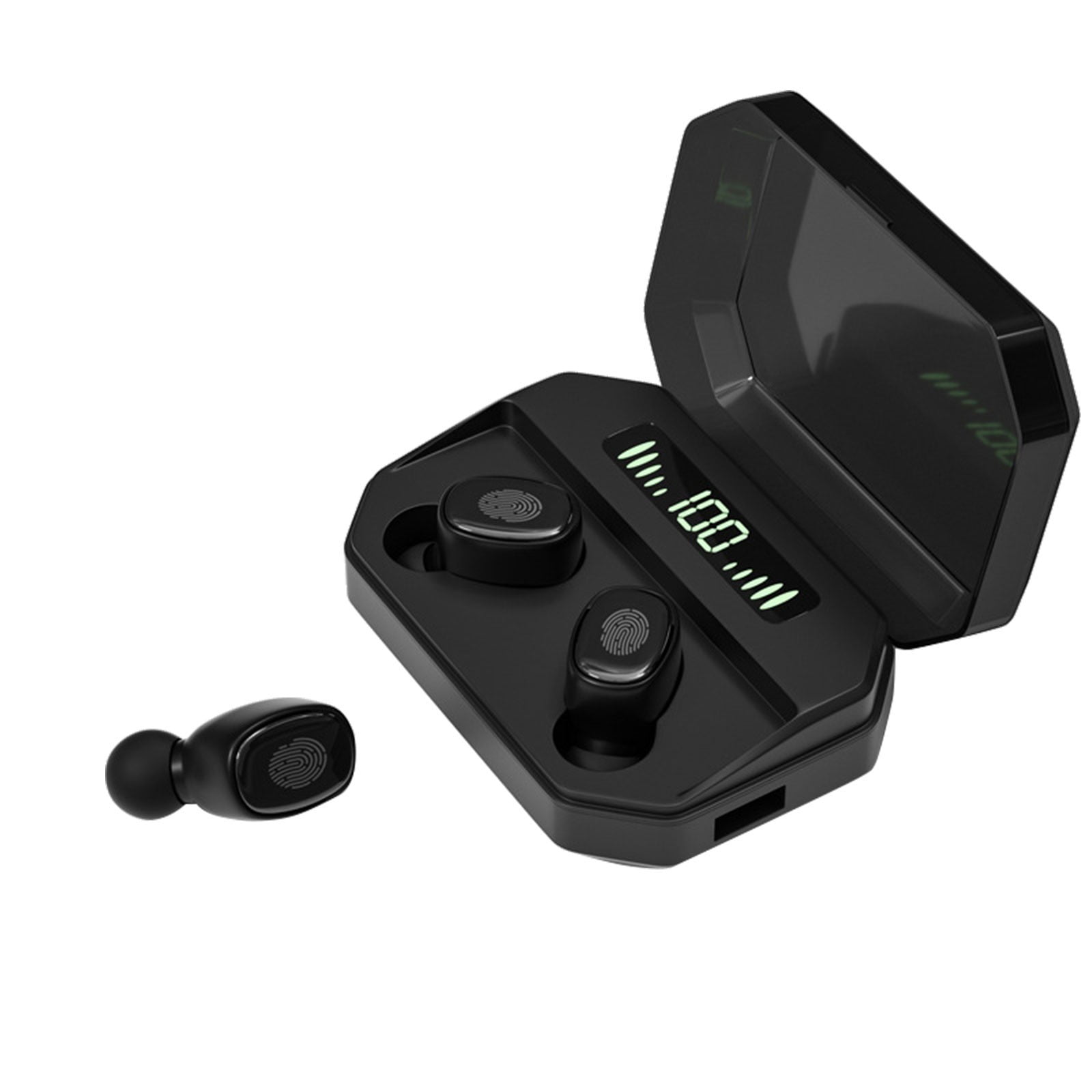 BLNVKOP Led Digital Display Power Bank Function Wireless Headset In-ear ...