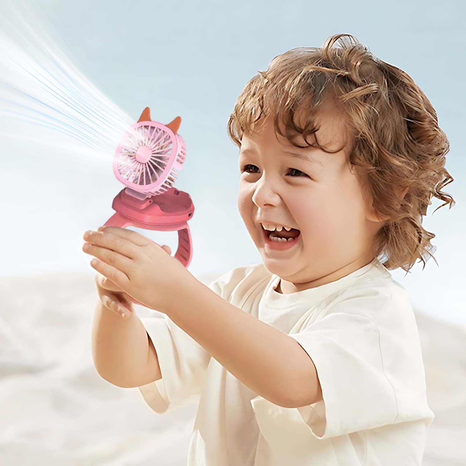 BLNVKOP Mini Handheld Fan with LED Lights, 3 Speeds USB Rechargeable ...