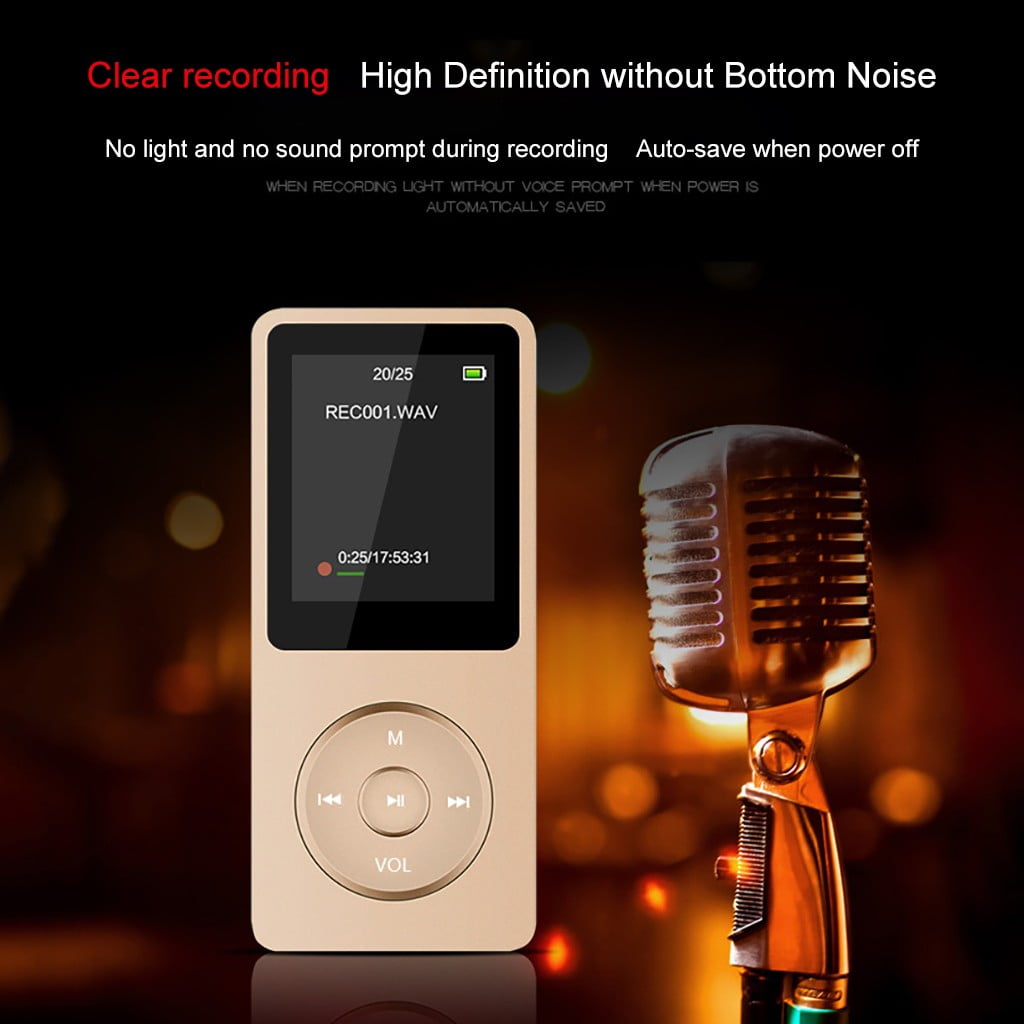 BLNVKOP Mini Playback MP3 MP4 Lossless Sound Music Player FM Recorder ...