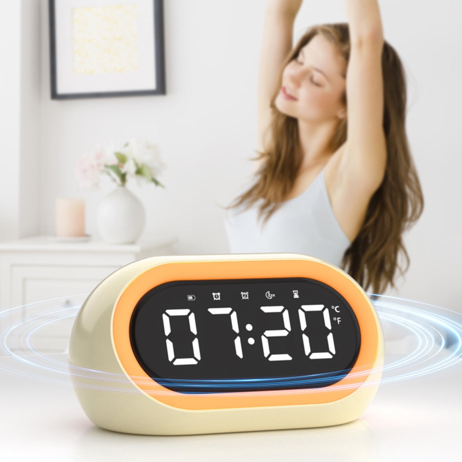 BLNVKOP New Alarm Clock And Multifunctional Mini Alarm Clock ...