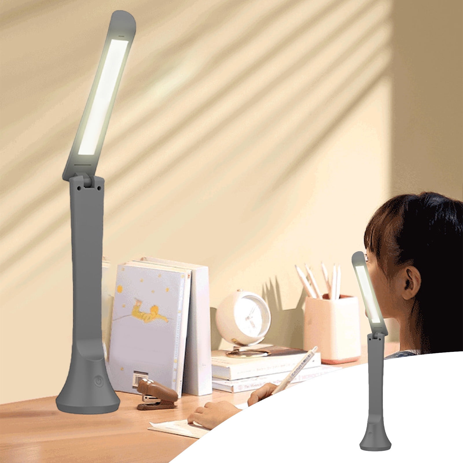 BLNVKOP New LED Desk Lamp, Foldable Rechargeable Reading Lamp, 3 Grade ...