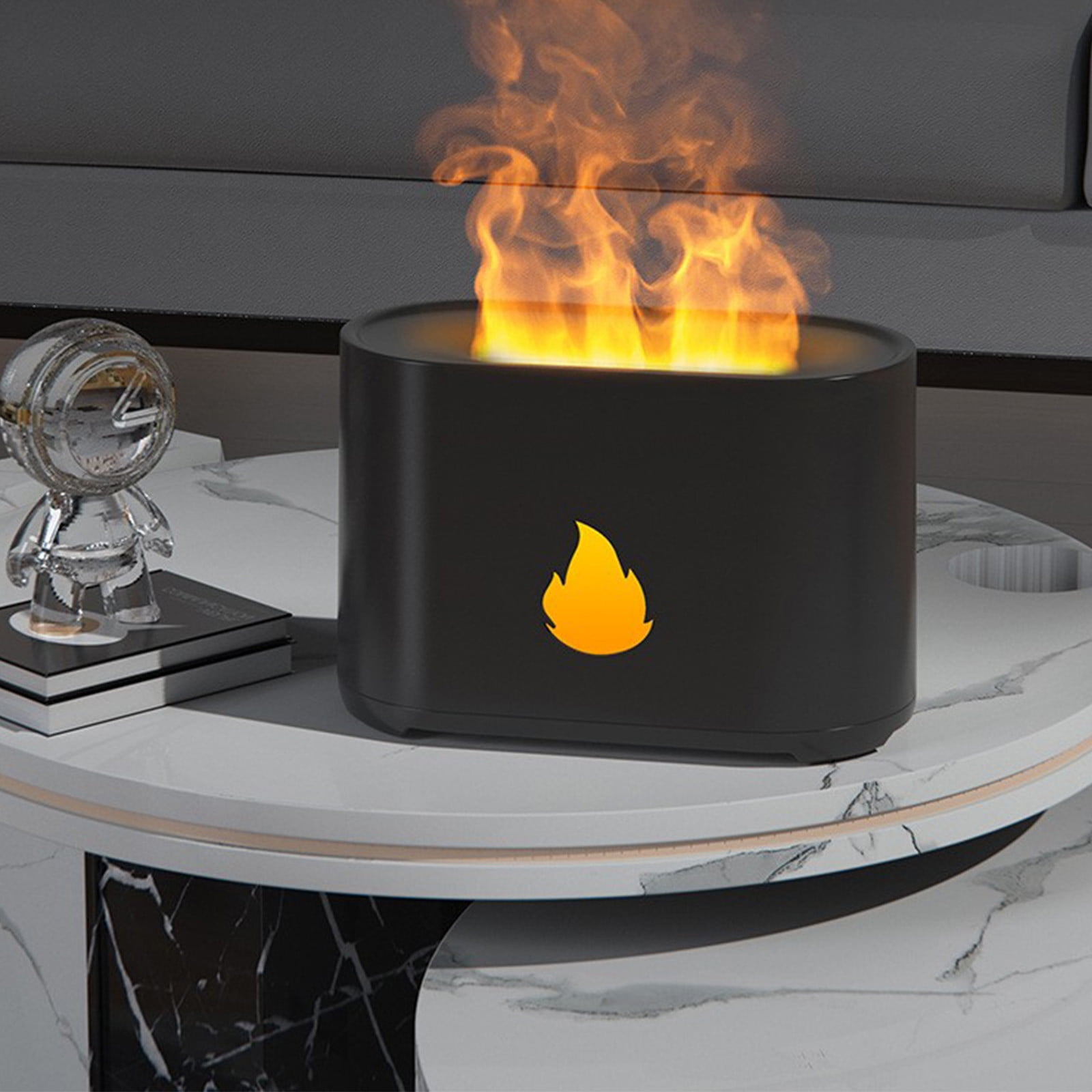 BLNVKOP Oil Diffuser With Flame Light Aromatherapy Mist Humidifier ...