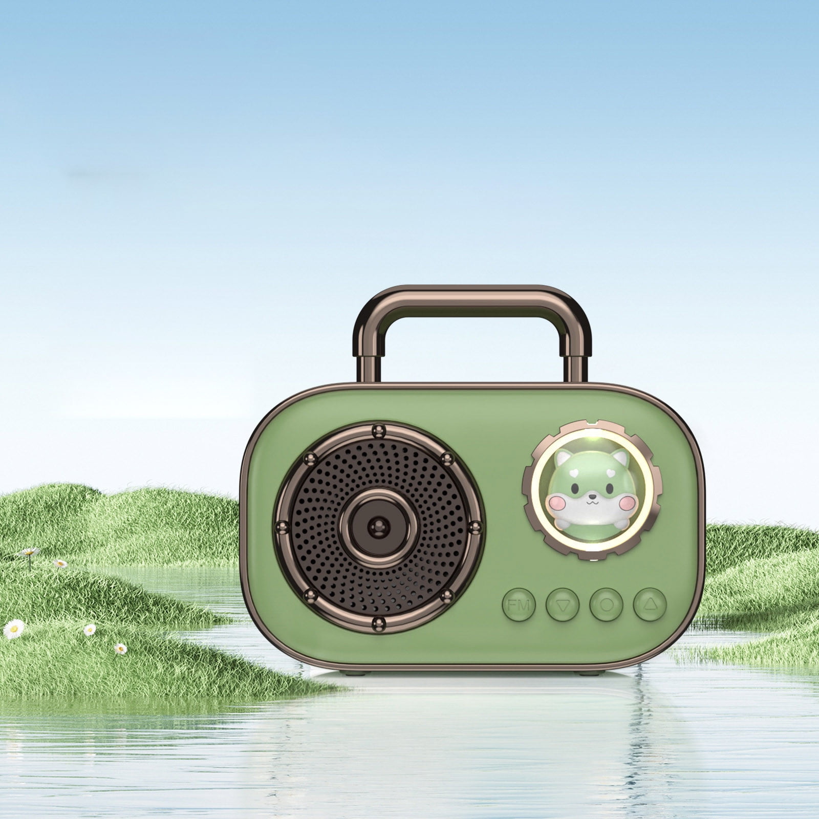 BLNVKOP Portable Retro Speaker, Bluetooth Sound System, Small Portable ...