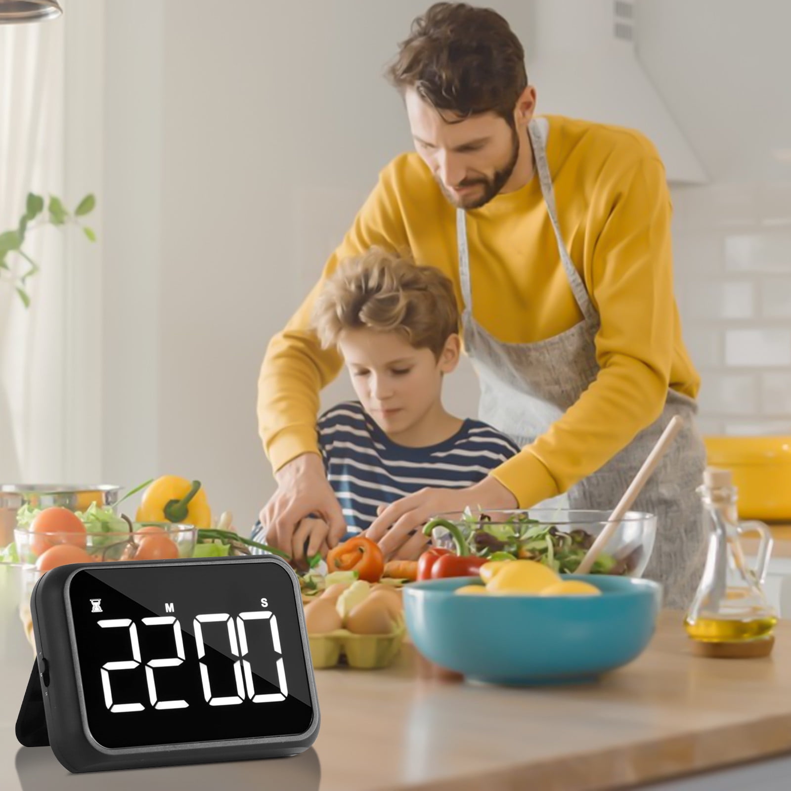 BLNVKOP Rechargeable Digital Timer For Cooking,Magnetic Timers With ...