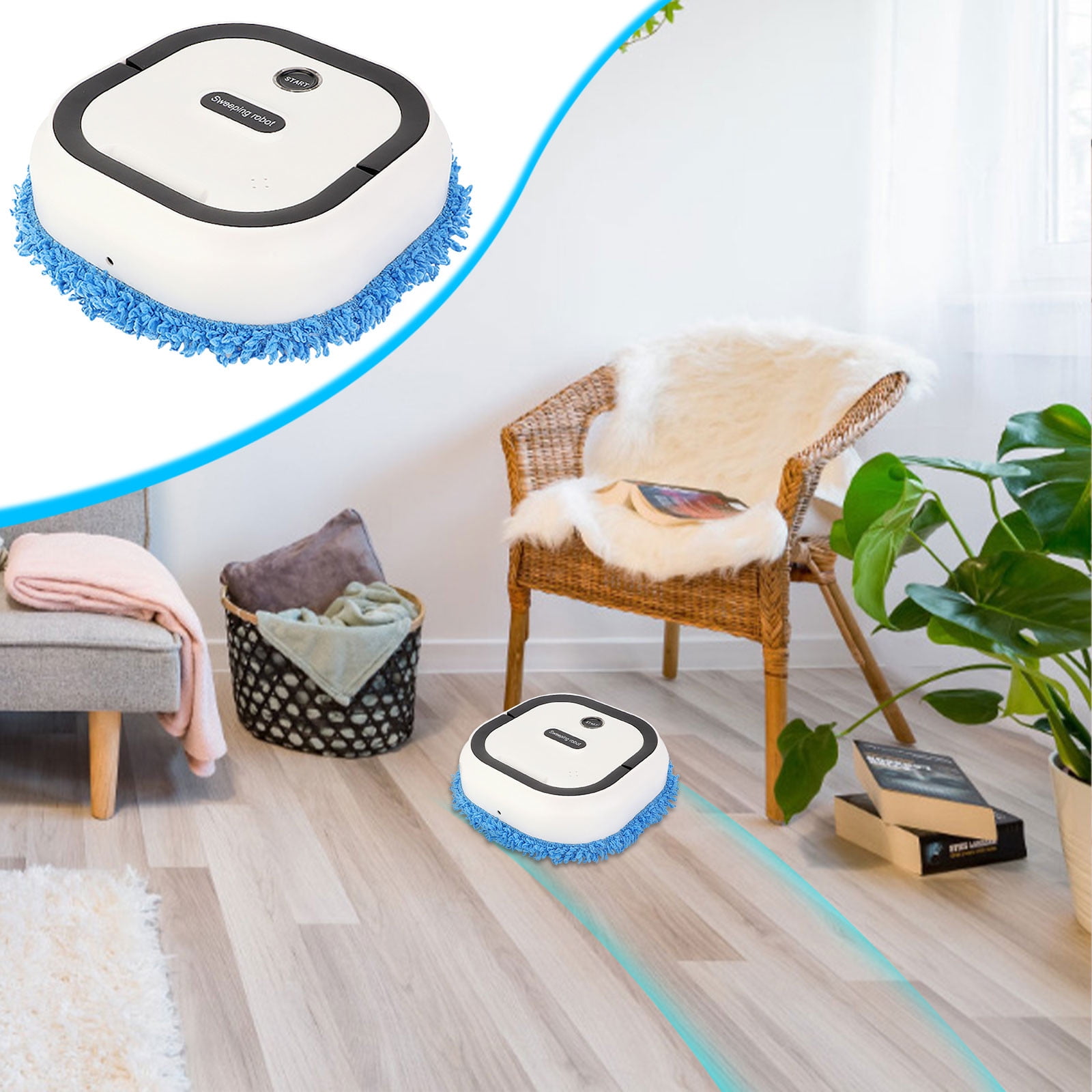 BLNVKOP Robot Vacuum Cleaner, Three In Smart Home Cleaning Mopping ...