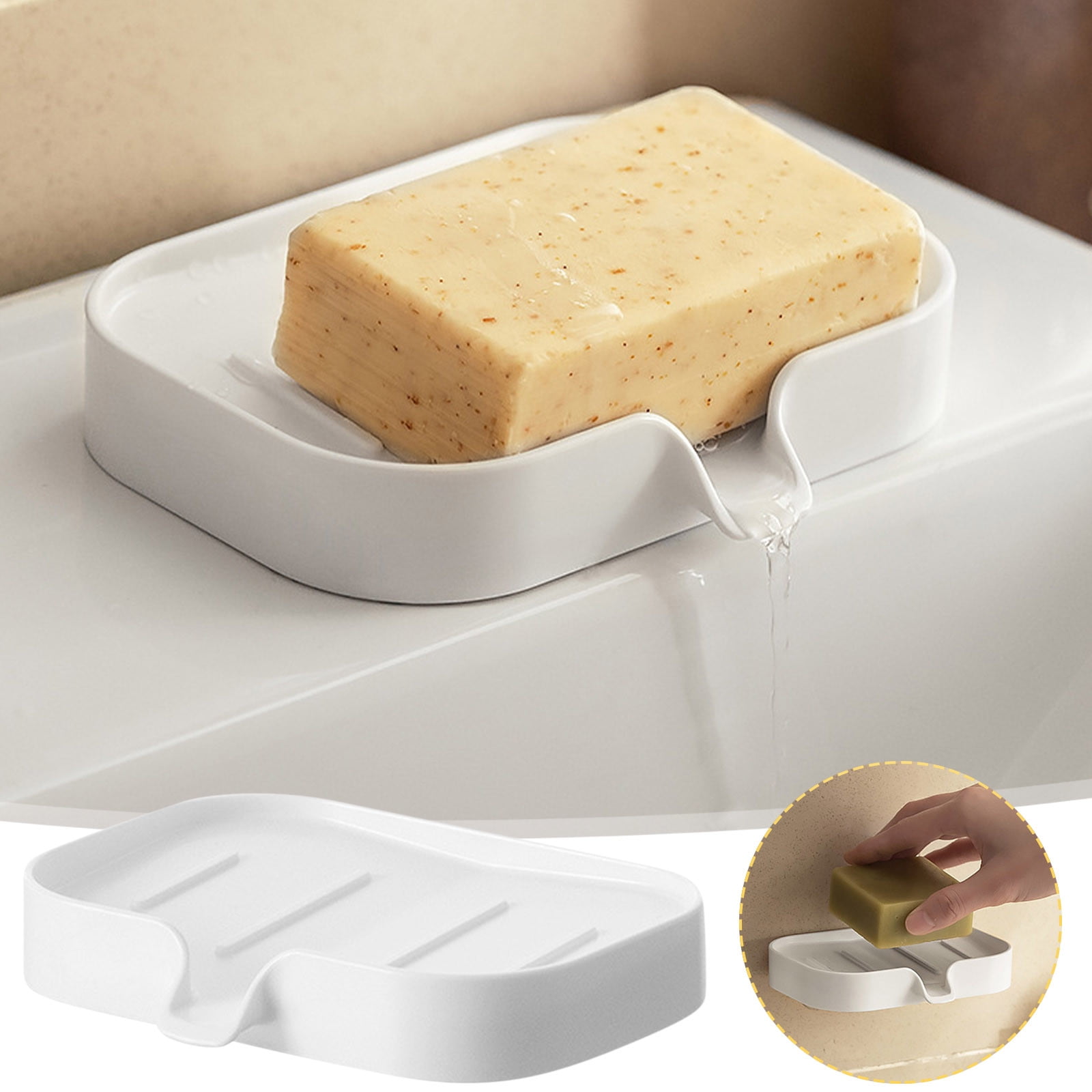 BLNVKOP Soap Box Soap Storage Rack Wall Mounted Perfoed Free Drainage ...