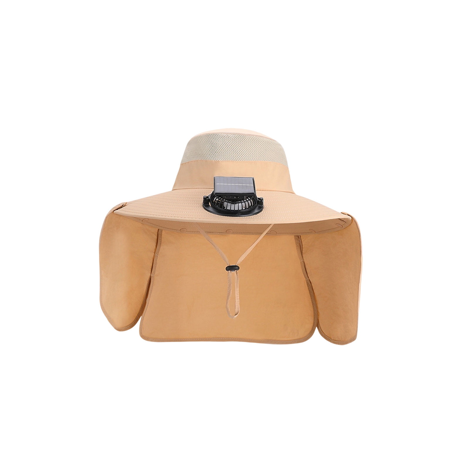 BLNVKOP Solar Fan Cap Rechargeable Summer Sun Protection Neck Large ...