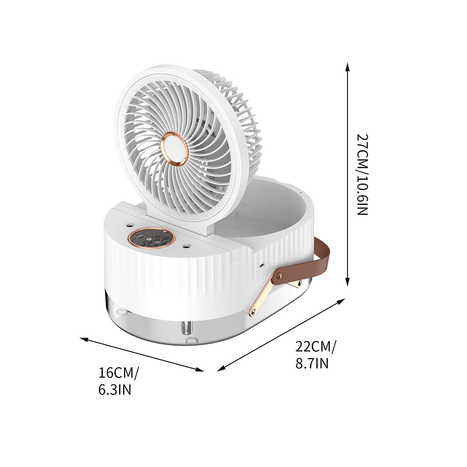 BLNVKOP Spray Humidification Fan Foldable Desktop USB Fan Office ...