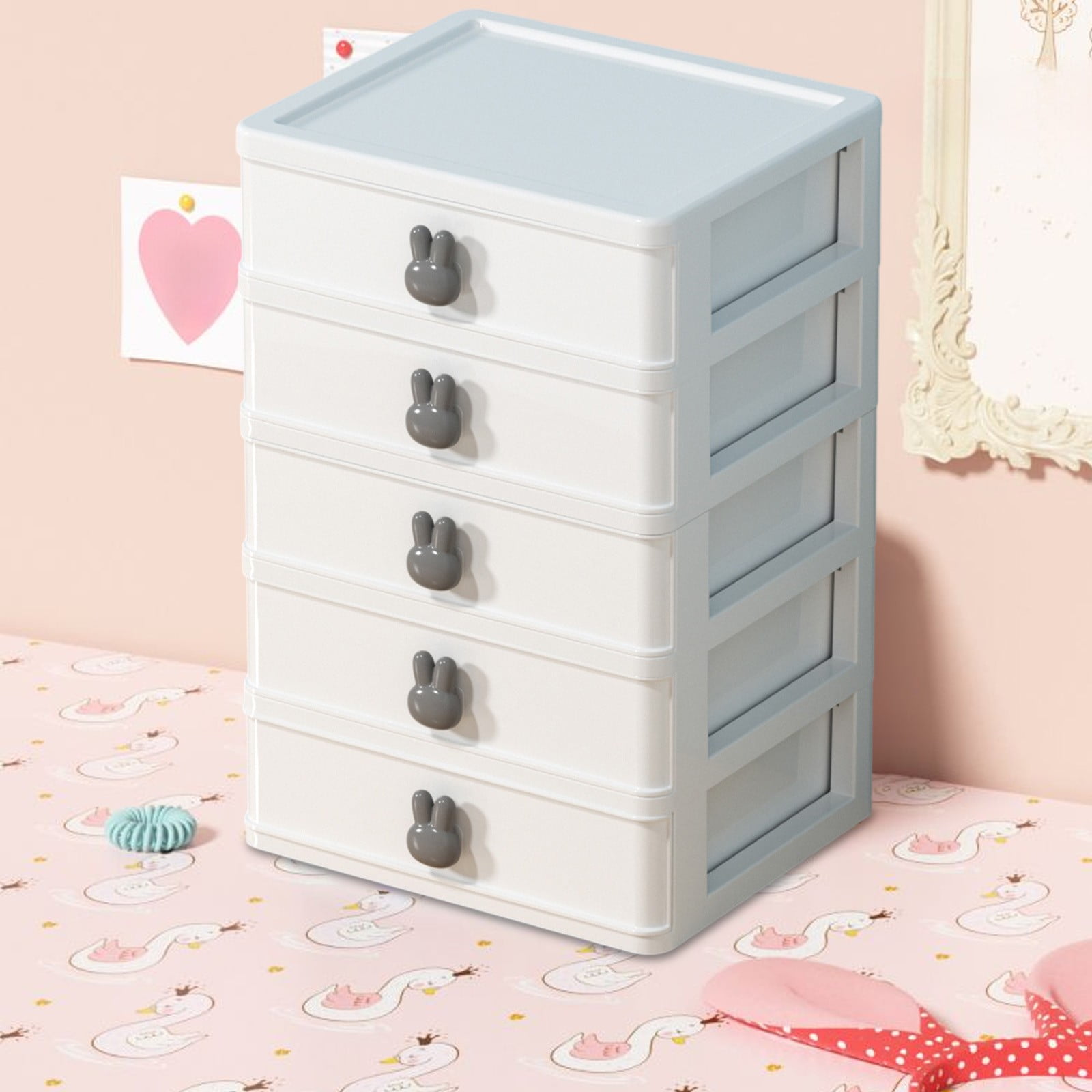 BLNVKOP Storage Containers Desktop Storage Box Drawer Style Storage Box ...