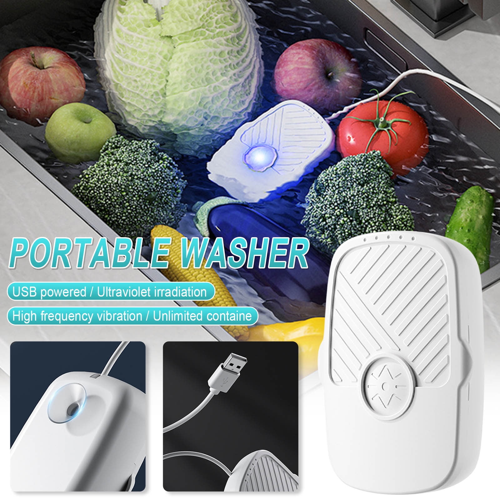 BLNVKOP USB Convenient Household Fruit And Vegetable Washing Machine ...
