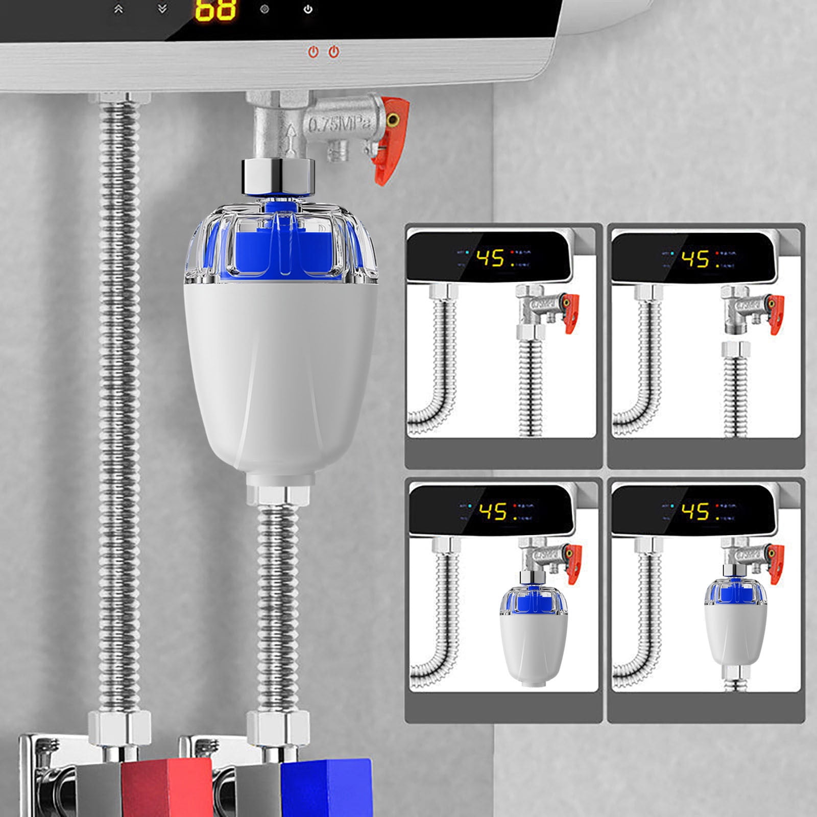 BLNVKOP Water Heater Filter Pre-filter Water Heater Pre-Filter With 316 ...