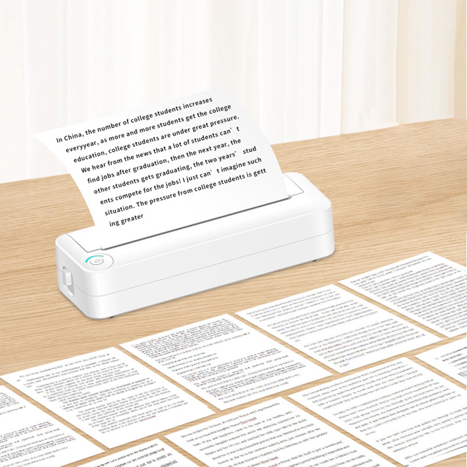 BLNVKOP Wireless Bluetooth Thermal A4 Paper Printers High-definition ...