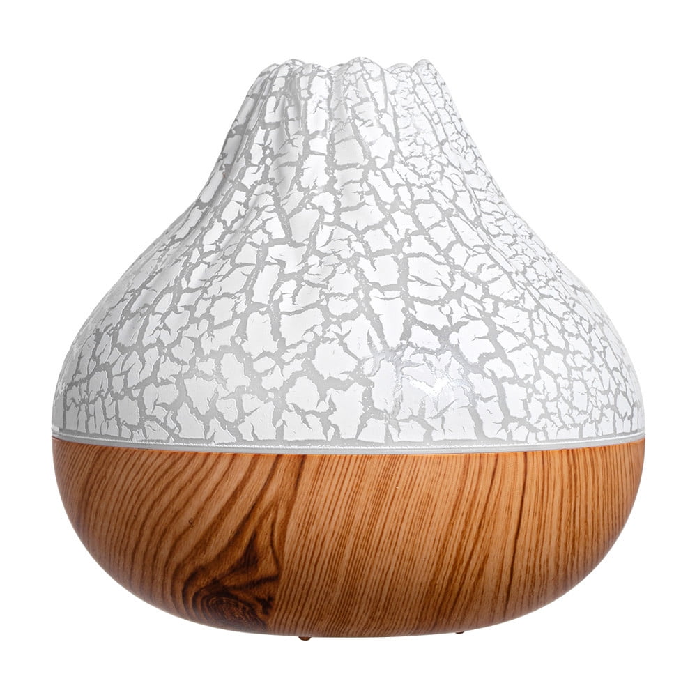 BLNVKOP Wood Grain Small Volcano Humidifier Silent Color Ambient Light ...