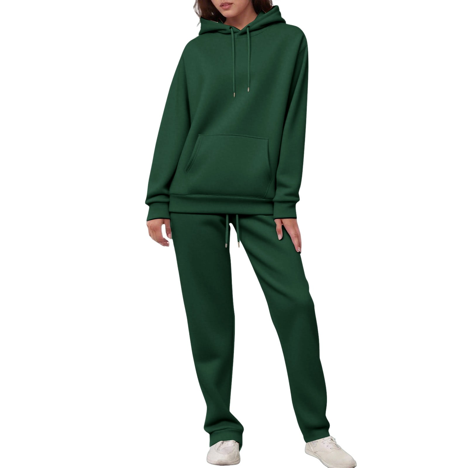 BLOCLOALO 2 Piece Lounge Hoodie Sweatsuit Sets Plus Size Fall Fashion ...