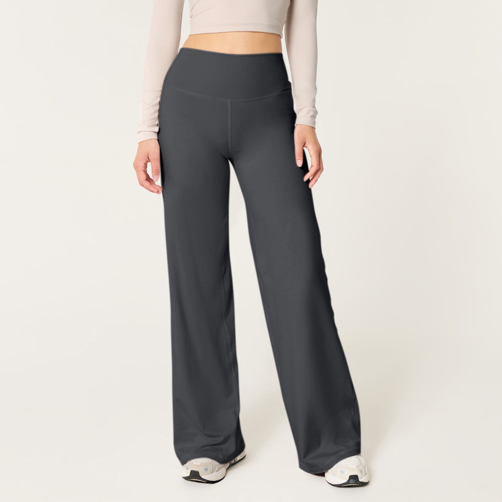 BLOCLOALO Baggy Pants Stretch Pants Wide Leg Yoga Pants Tummy High ...