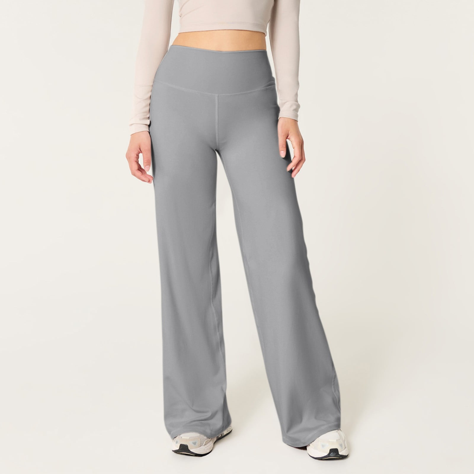 BLOCLOALO Baggy Pants Stretch Pants Wide Leg Yoga Pants for Women Tummy High Waisted Stretch ...