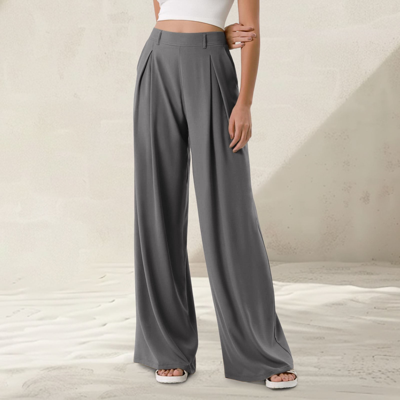 BLOCLOALO Baggy Pants Wide Leg Pants Women's High Waist Wide Leg Casual ...
