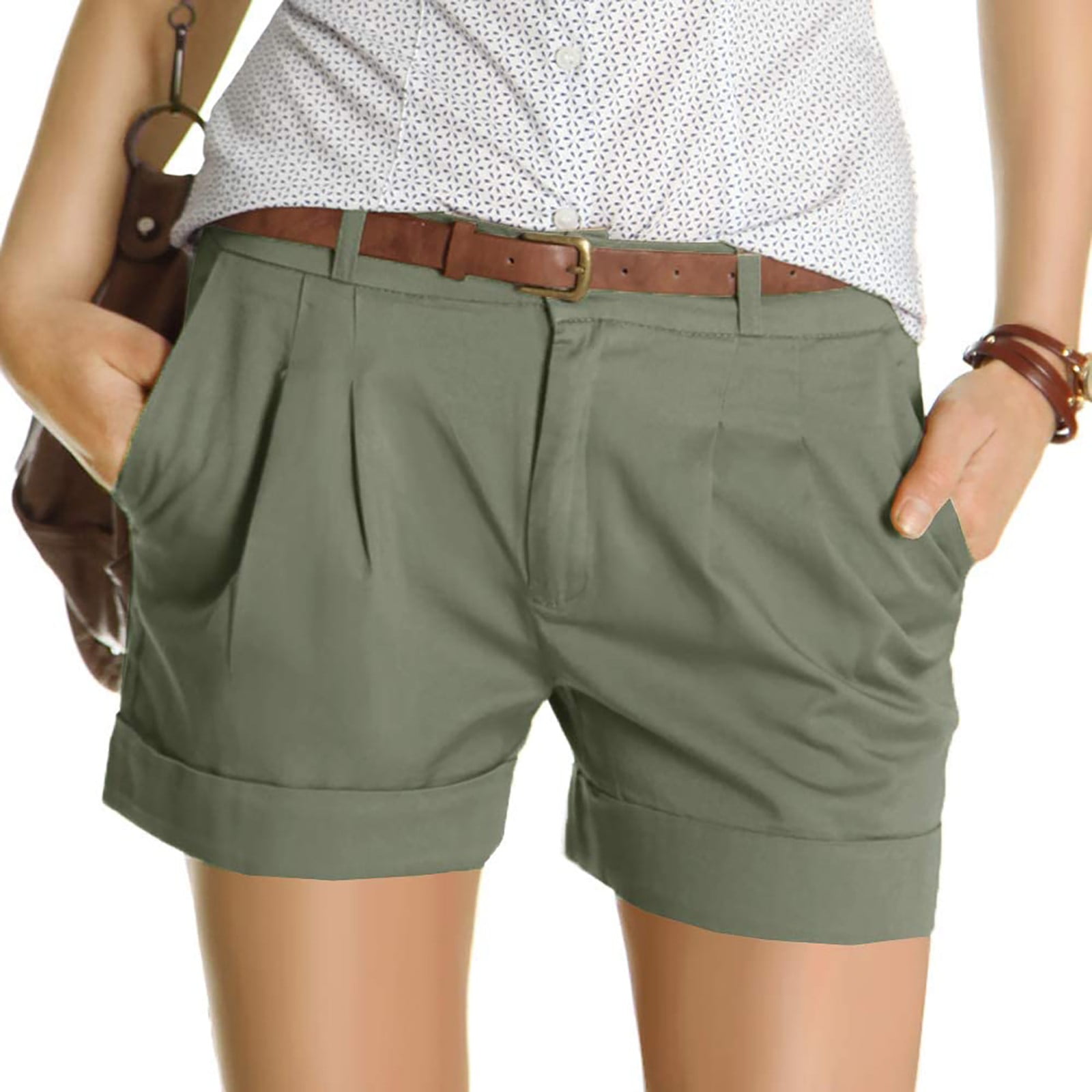 BLOCLOALO Casual Shorts Stretch Shorts Women's Fashion Shorts Short ...