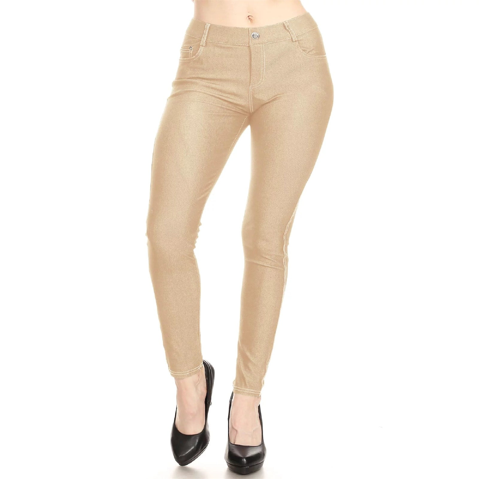BLOCLOALO Leggings Denim Pants Women Color Candy Pencil Pants Casual ...