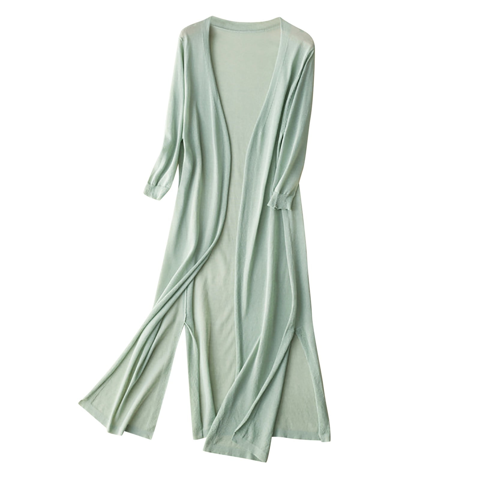 BLOCLOALO Open Front Cardigan Extra Long Cardigans Thin Outerwear ...