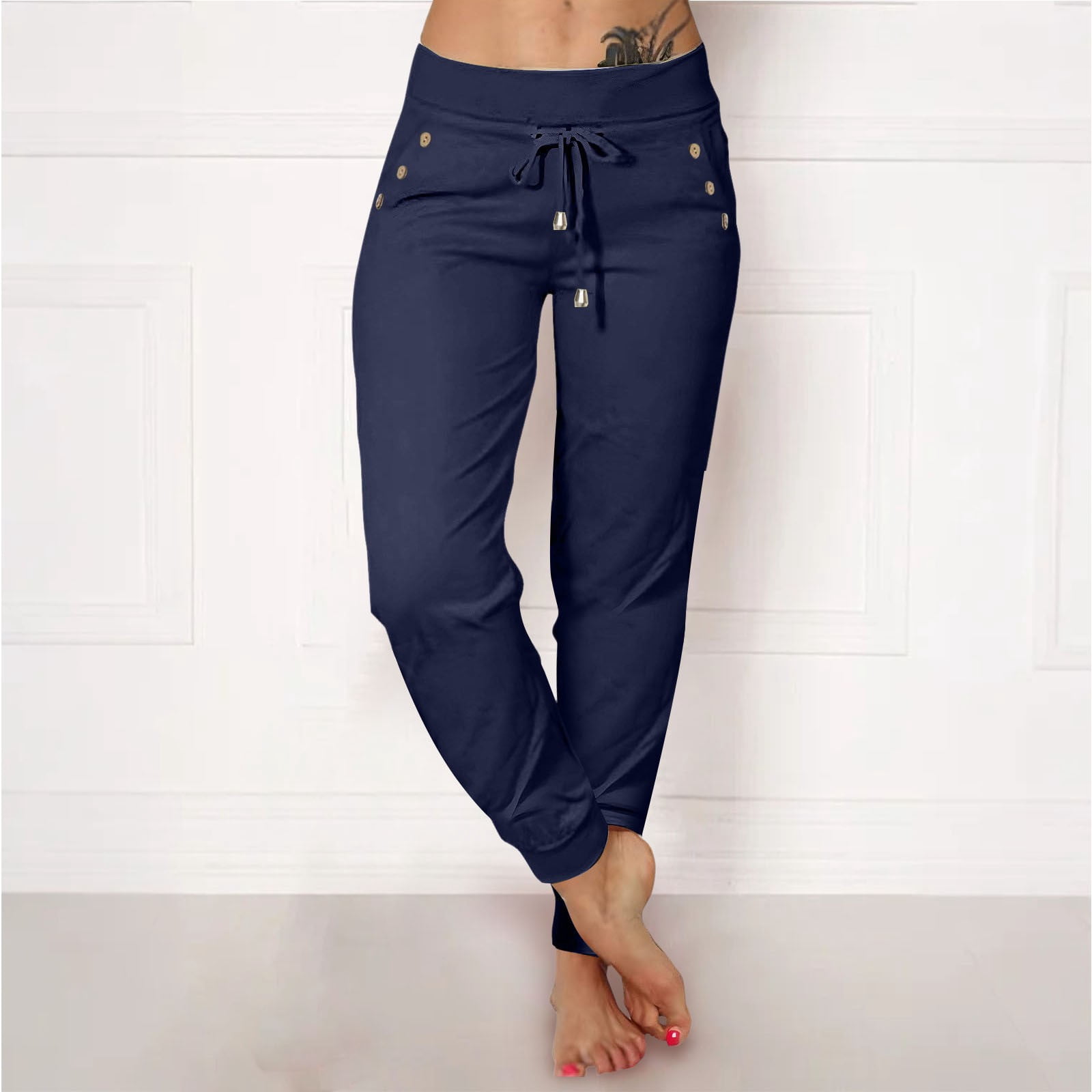 BLOCLOALO Workout Pants Stretch Pants Sweatpants for Women Solid Pants ...