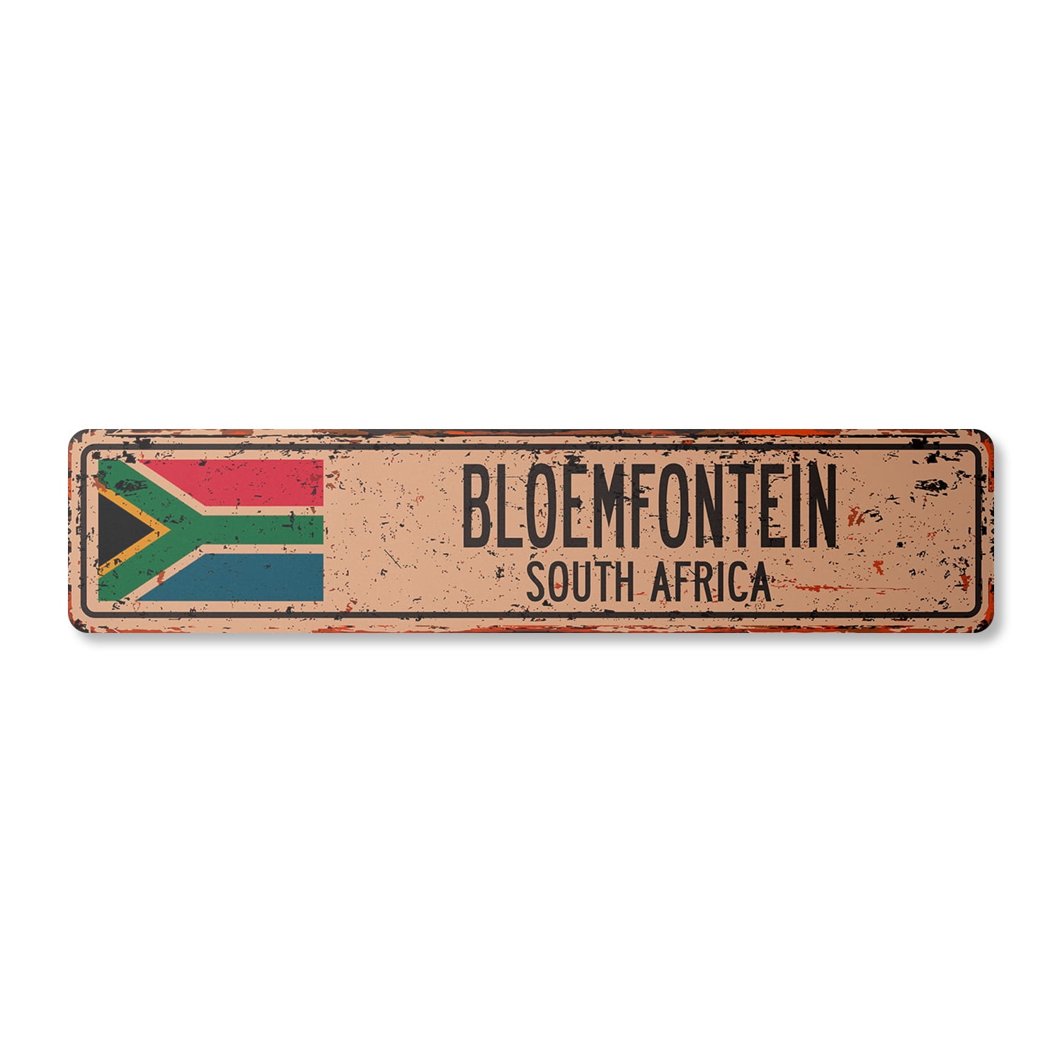 BLOEMFONTEIN SOUTH AFRICA Vintage Aluminum Street Sign South African ...