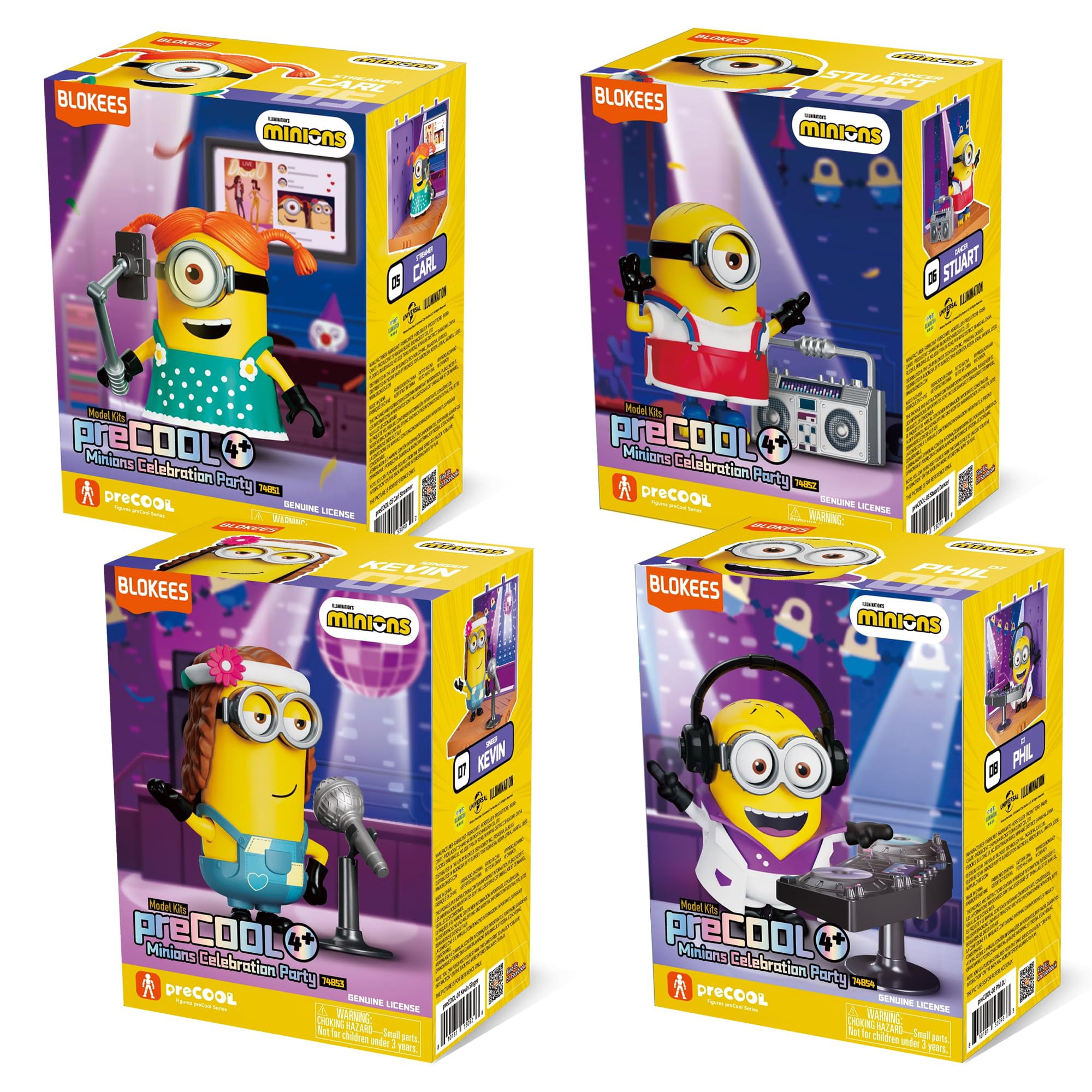 BLOKEES | preCOOL Minions Series 2 Celebration Party 4-Pack Build Set ...